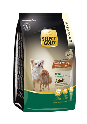 SELECT GOLD Adult Sensitive mini lam & ris i 4kg