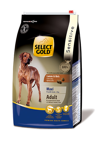 SELECT GOLD Adult Sensitive maxi lam & ris i 12kg