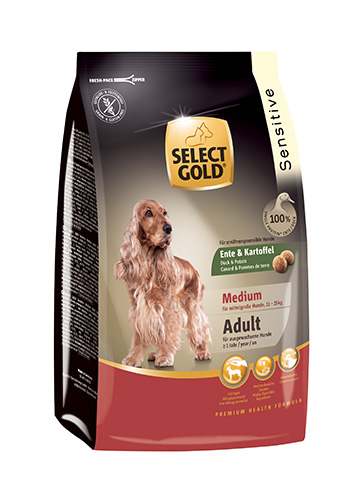 SELECT GOLD Adult Sensitive medium and & kartofler i 4kg