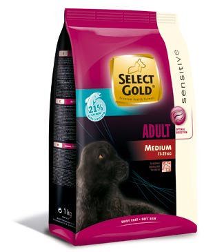 SELECT GOLD Adult Sensitive medium laks & kartofler i 1kg