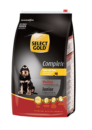 SELECT GOLD Junior Complete Medium kylling & kalkun i 12kg