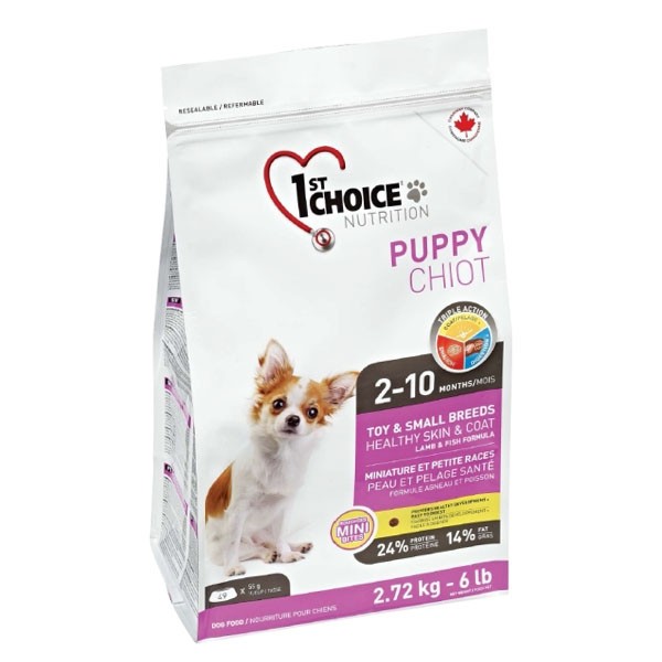 1st Choice Hvalpefoder Toy/Small - Lam & Fisk, 2,72 kg.